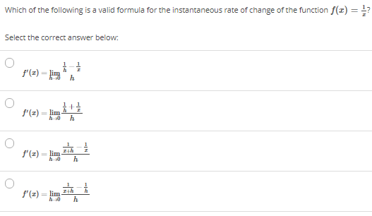 Solved Which of the following is a valid formula for the | Chegg.com