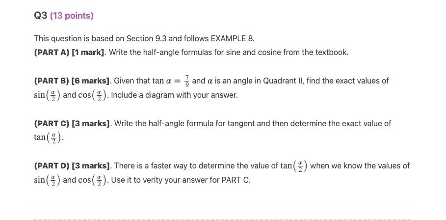 Solved Q3 13 Points This Question Is Based On Section 93 9037