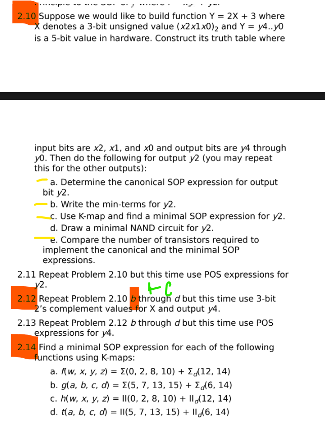Solved 2.10a-c and e 2.10 ﻿Suppose we would like to build | Chegg.com