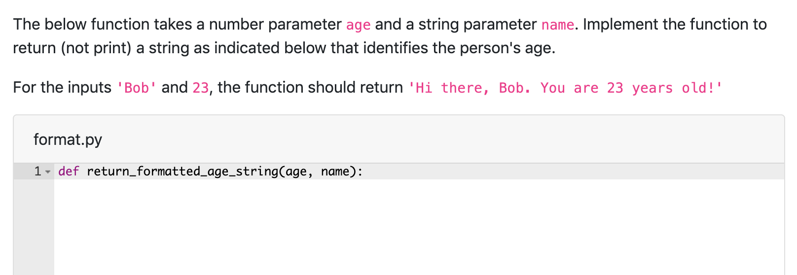 Solved The below function takes a number parameter age and a | Chegg.com