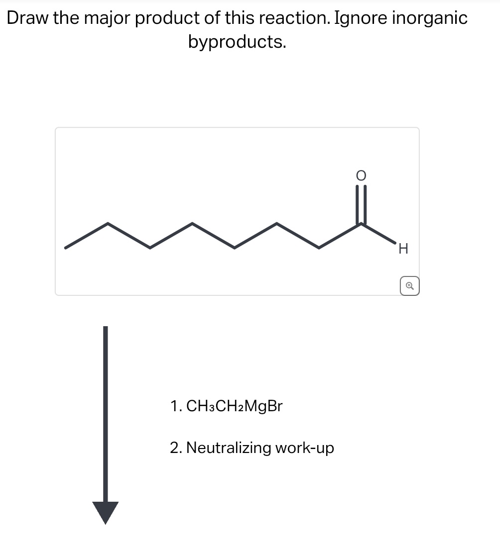 Solved Draw the major product of this reaction. Ignore | Chegg.com