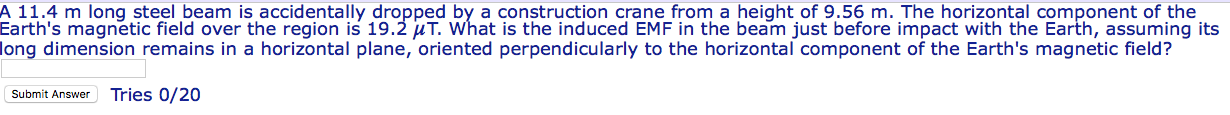 Solved A 11.4 m long steel beam is accidentally dropped by a | Chegg.com