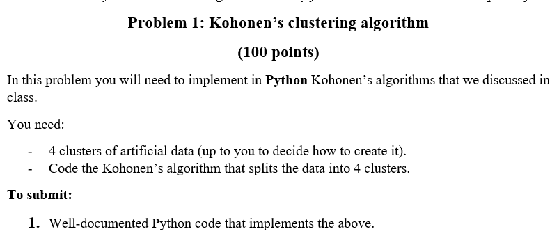 In this problem you will need to implement in Python | Chegg.com