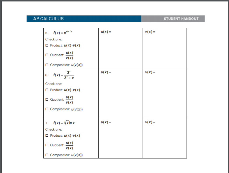 Solved Products, Quotients, and Composite Functions For each | Chegg.com