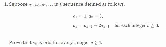 Solved 1. Suppose a1,a2,a3,… is a sequence defined as | Chegg.com
