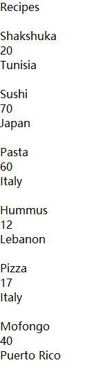 Solved Function Name: lazyMeal() Parameters: maxPrepTime ( | Chegg.com Solved Function Name: lazyMeal() Parameters: maxPrepTime ( | Chegg.com