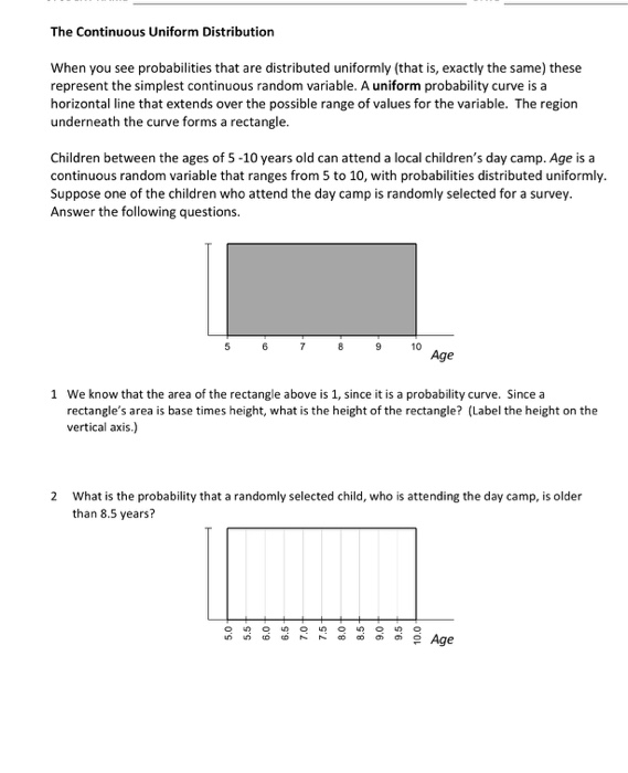 Solved The Continuous Uniform Distribution When you see | Chegg.com