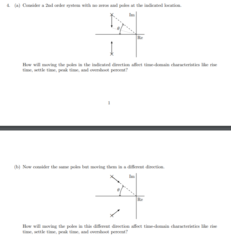 Solved 4. (a) Consider a 2nd order system with no zeros and | Chegg.com