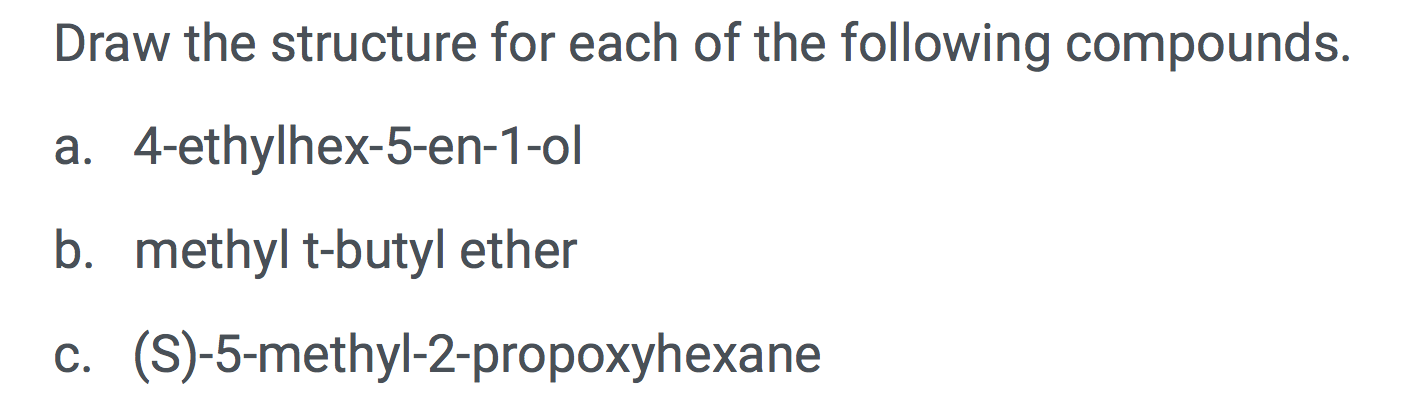 Solved Draw the structure for each of the following | Chegg.com