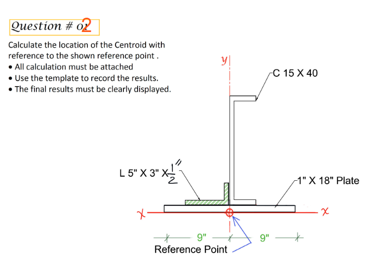 Solved Question #02Calculate the location of the Centroid | Chegg.com