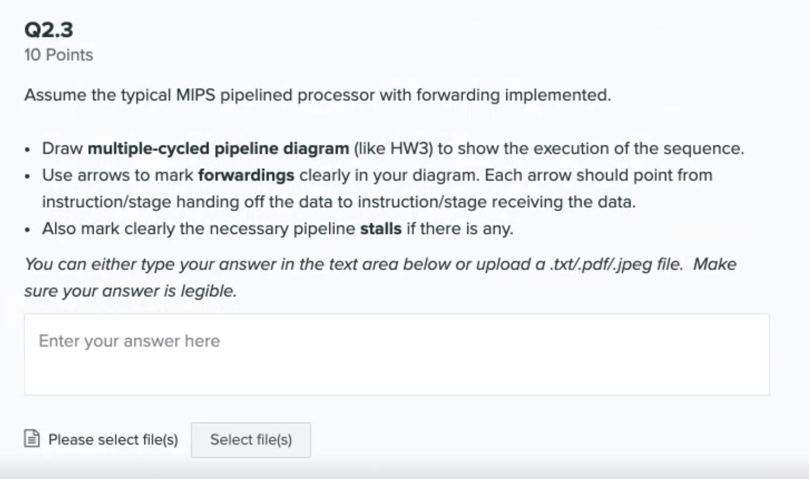 Solved Q2 Instruction level parallelism / Pipelining. 23 | Chegg.com