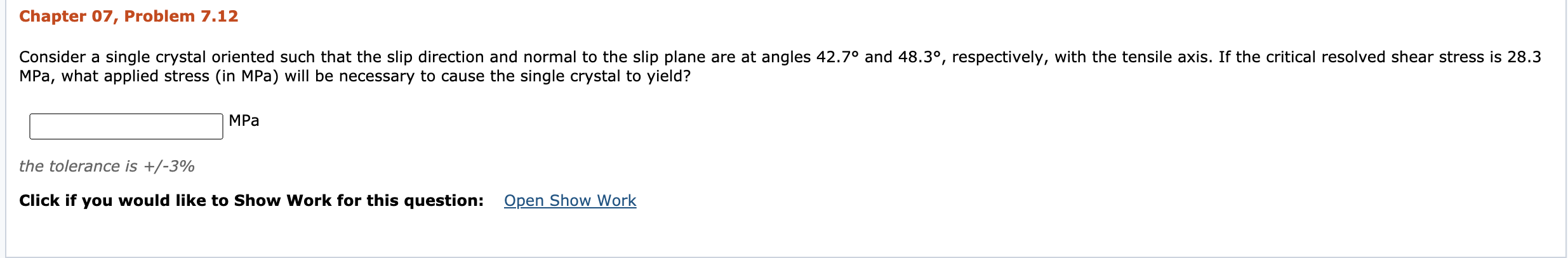 Solved Chapter 07, Problem 7.12 Consider a single crystal | Chegg.com
