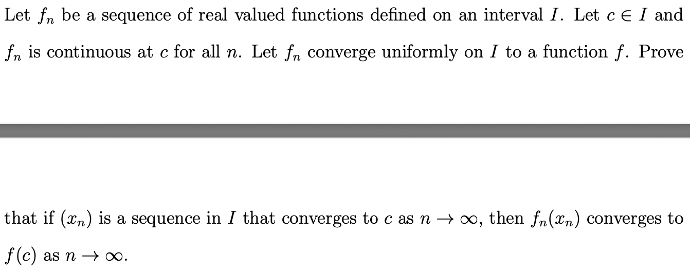 Solved Let Fn Be A Sequence Of Real Valued Functions Defined 