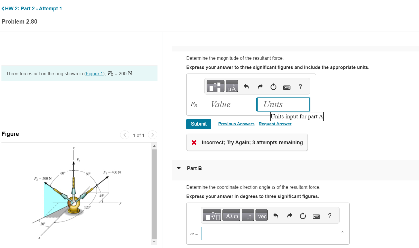 [solved] Determine The Magnitude Of The Resultant Force T