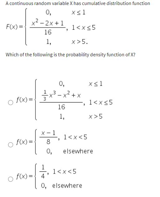 Solved A component has reliability function given by: R(t) = | Chegg.com