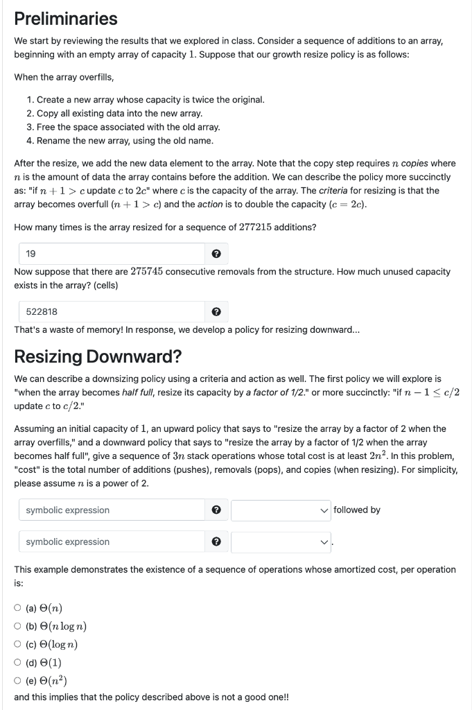 Solved Preliminaries We start by reviewing the results that | Chegg.com