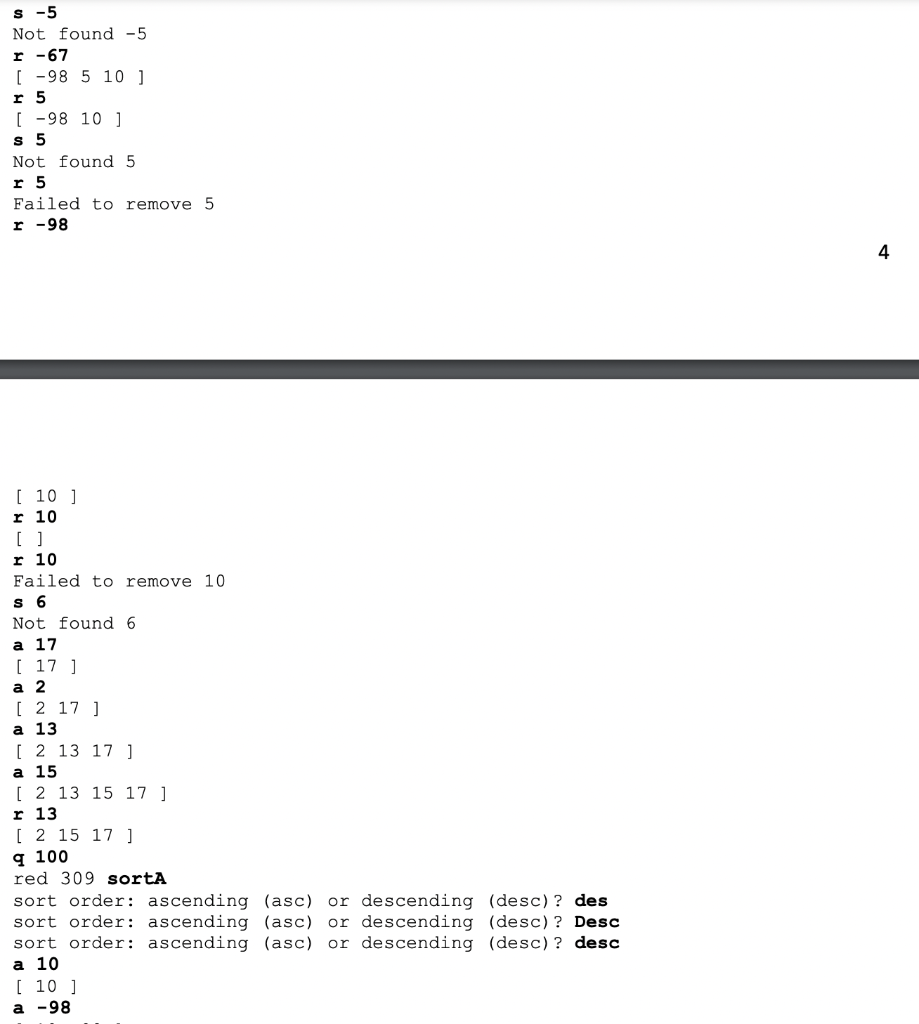Solved Question 2 Maintaining sorted array arrays, loops, | Chegg.com