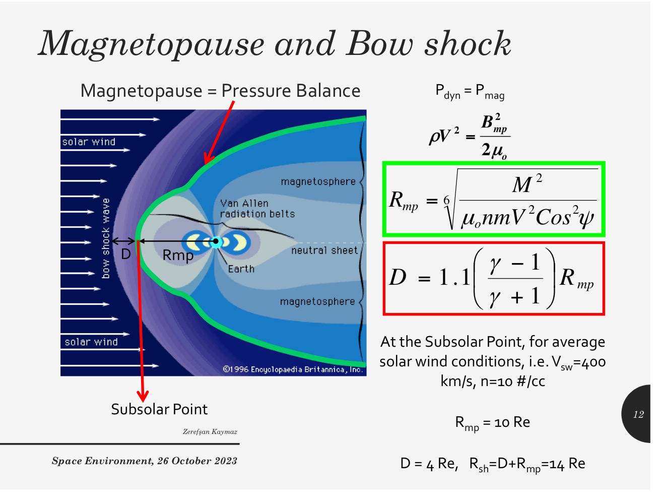 Solved Calculate the magnetopause and bow shock distance | Chegg.com