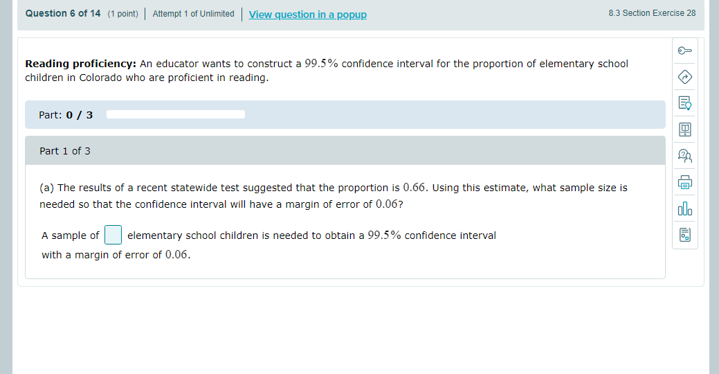 Solved Reading proficiency: An educator wants to construct a | Chegg.com