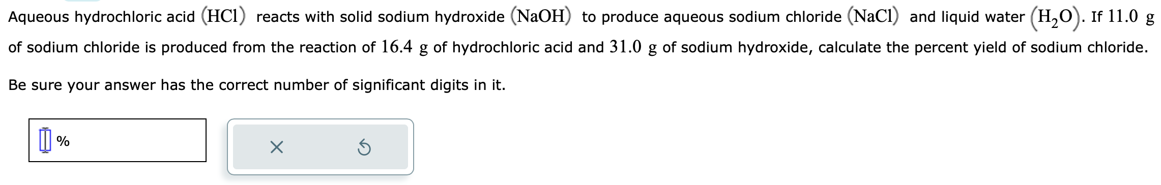 Solved Aqueous hydrochloric acid (HCl) reacts with solid | Chegg.com