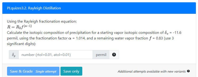 Solved Using the Rayleigh fractionation equation: R=R0f(α−1) | Chegg.com
