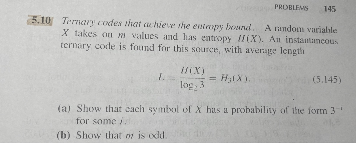 Solved 510 Ternary Codes That Achieve The Entropy Bound A 