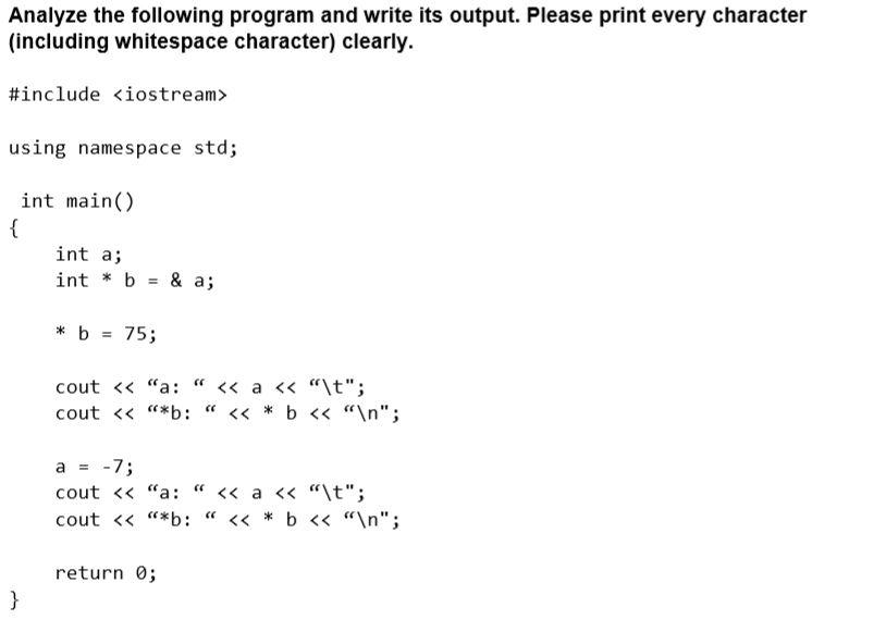 Solved Please answer in C++ Please make sure the answer is | Chegg.com
