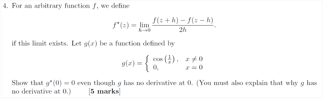Solved 4. For an arbitrary function f, we define | Chegg.com