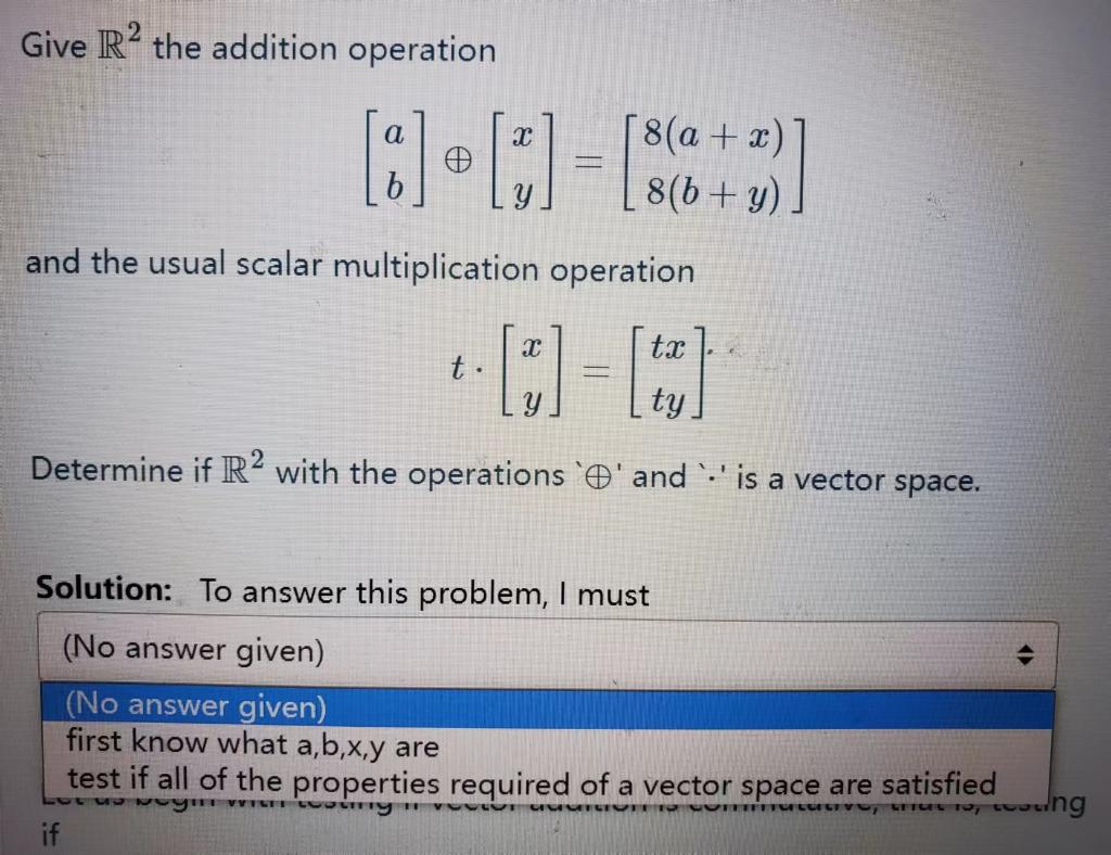 Solved Give R2 the addition operation | Chegg.com