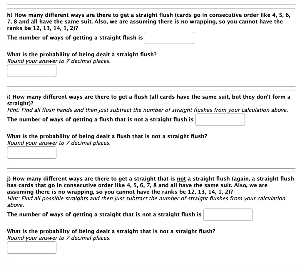 Solved 1) We are creating a new card game with a new deck. | Chegg.com