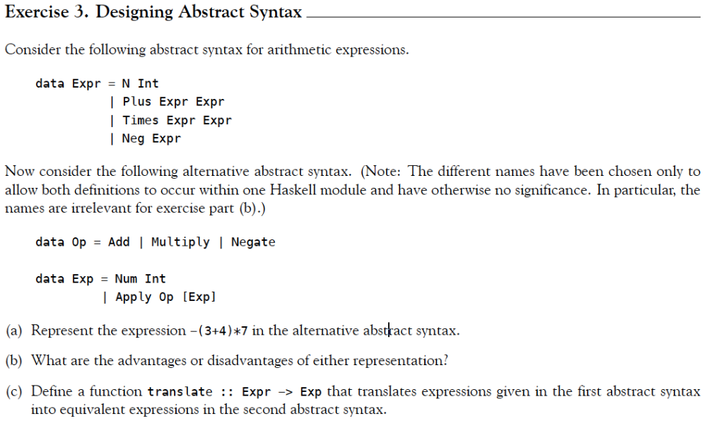 Haskell problem: Prepare a Haskell (or literate | Chegg.com