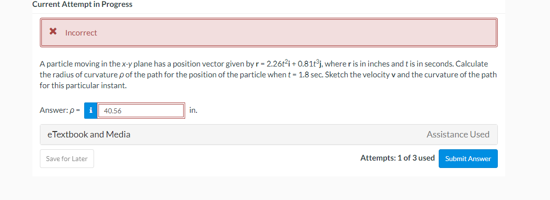 Solved Current Attempt in Progress A particle moving in the | Chegg.com