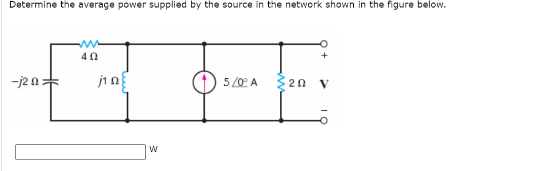Solved Determine the average power supplied by the source in | Chegg.com