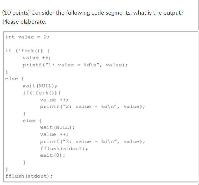 Solved (10 points) Consider the following code segments, | Chegg.com