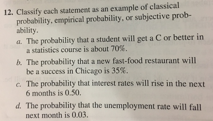 Solved Classify each statement as an example of classical | Chegg.com