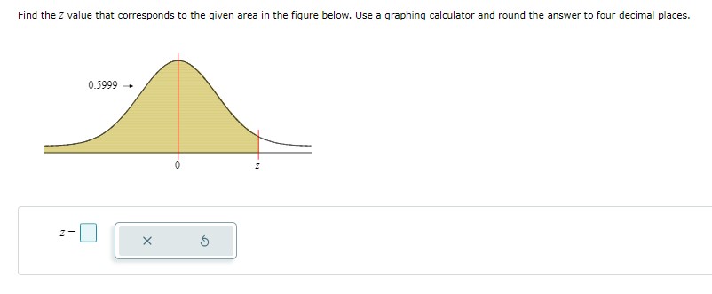 [Solved]: Find the Z value that corresponds to the given ar