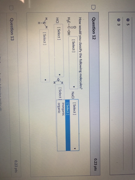 Solved How would you classify the following molecules? | Chegg.com