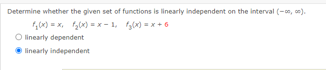 Solved Determine whether the given set of functions is | Chegg.com