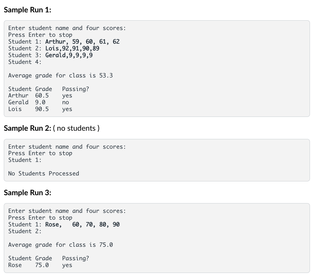 Solved Code in python, please! Program specifications: | Chegg.com