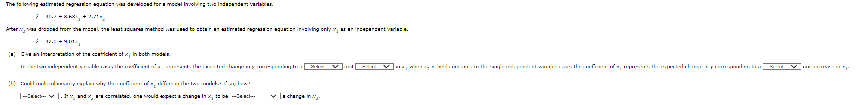 Solved 15. drop down menu select options: a1. one two | Chegg.com