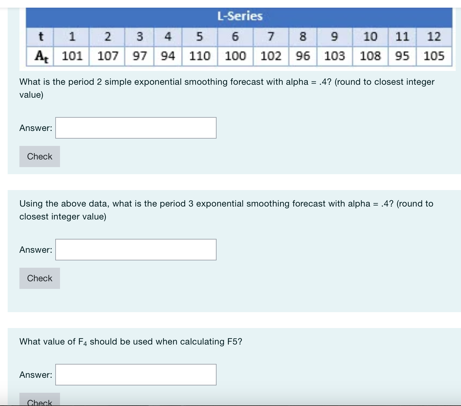 Solved What is the period 2 simple exponential smoothing | Chegg.com