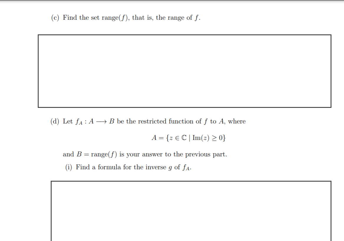 Solved 2. Consider the function f:C+C defined by f(x+ iy) = | Chegg.com