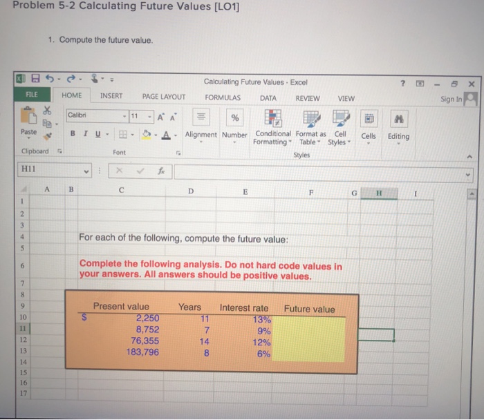 Solved Problem 5 2 Calculating Future Values Lo1 1 6543