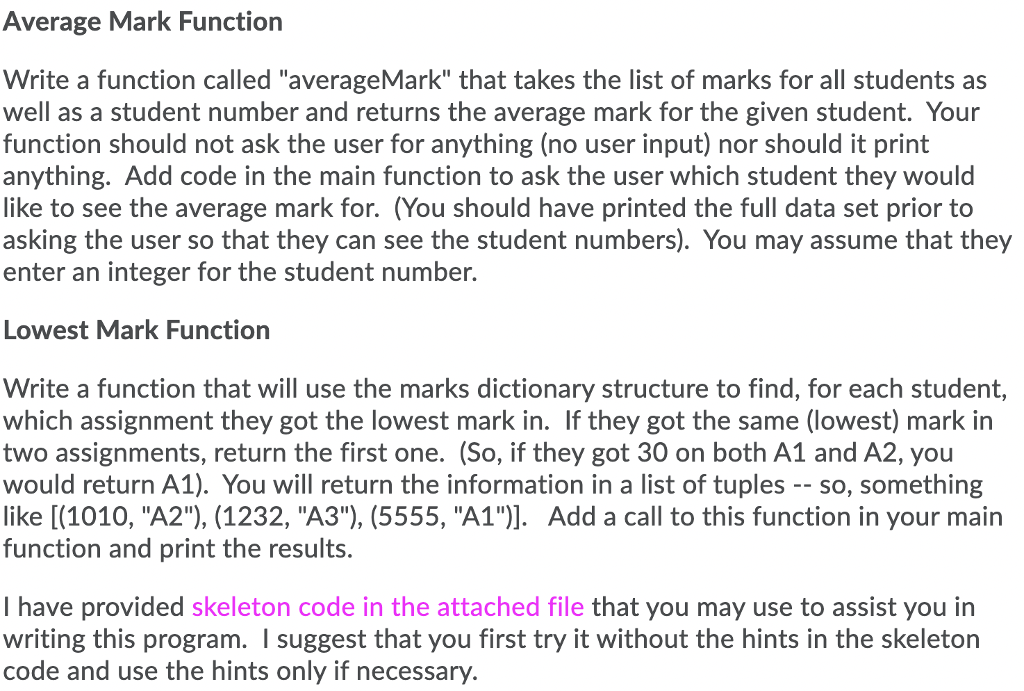 Solved Student Marks If you are up for a challenge, try | Chegg.com