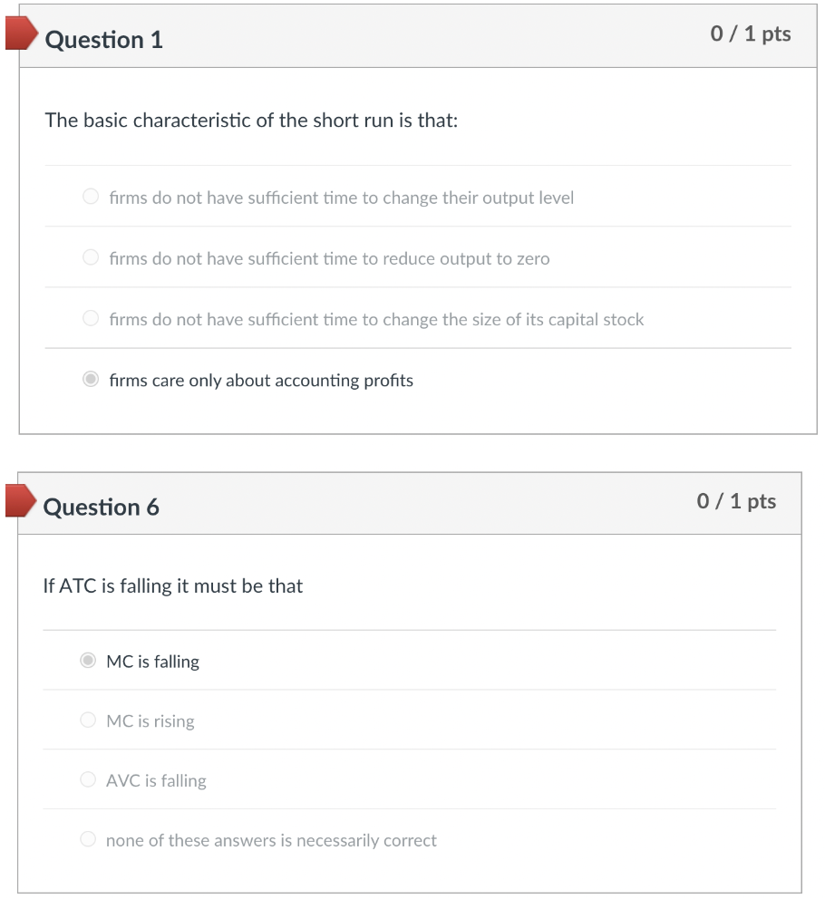 Solved Question 1The basic characteristic of the short run | Chegg.com