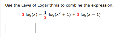 Solved Use the Laws of Logarithms to expand the expression. | Chegg.com