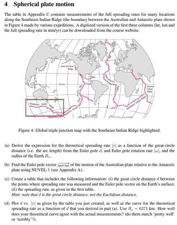 Solved 4 Spherical plate motion The table in Appendix C | Chegg.com