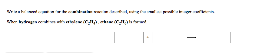 Solved Write A Balanced Equation For The Combination