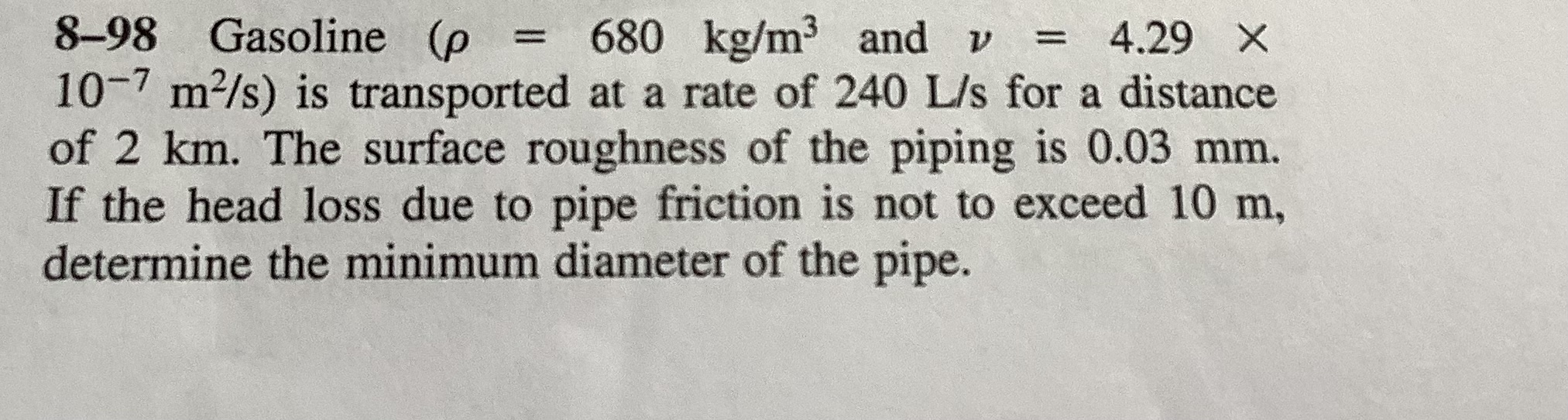 Solved 8-98 Gasoline and \\nu =4.29\\\\times | Chegg.com
