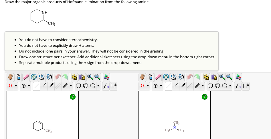 Solved Draw the major organic products of Hofmann | Chegg.com